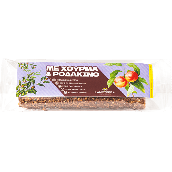 ΜΠΑΡΑ ΜΕ ΧΟΥΡΜΑ & ΡΟΔΑΚΙΝΟ 60gr – Lamoterra